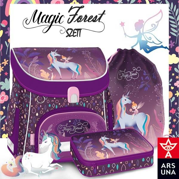 Ars Una unikornisos iskolatáska SZETT Magic Forest - Iskolatáskawebshop