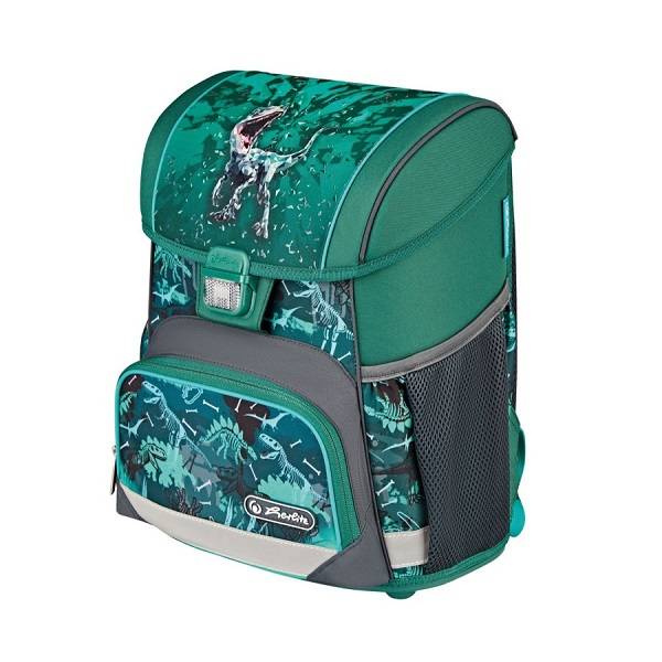 Herlitz Loop Plus dinós iskolatáska szett - Green Rex - Iskolatáskawebshop