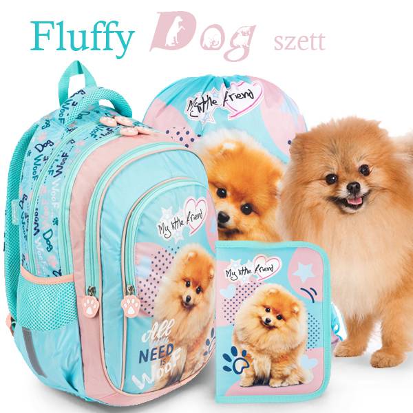 My Little Friend kutyás iskolatáska, hátizsák SZETT - Fluffy Dog ...