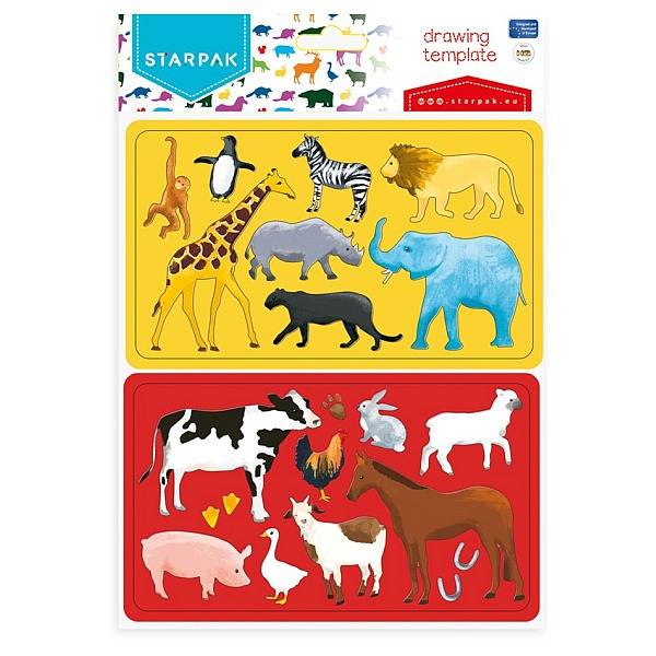 Műanyag sablon - állatok - Iskolatáskawebshop Műanyag sablon - állatok - Iskolatáskawebshop
